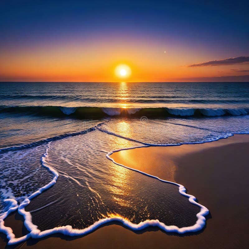 A Total Solar Eclipse with the Sun Just Above the View from the Beach ...