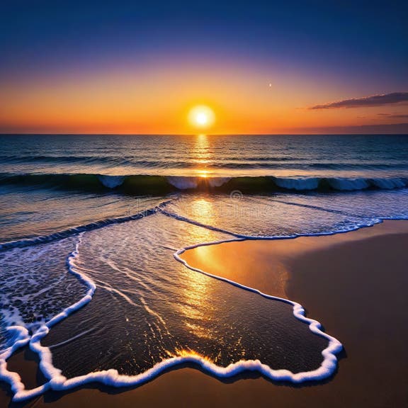 A Total Solar Eclipse with the Sun Just Above the View from the Beach ...