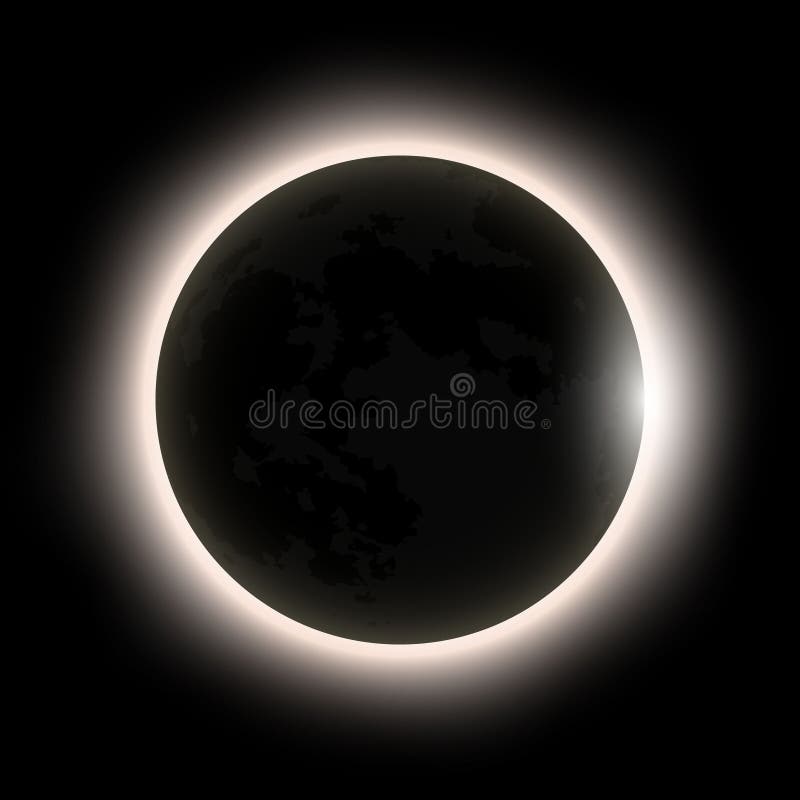 Total Solar Eclipse, Eclipse of the Sun Stock Illustration ...