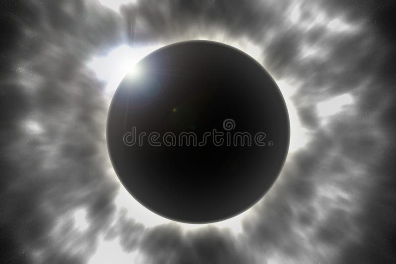 Total solar eclipse stock illustration. Illustration of abstract ...