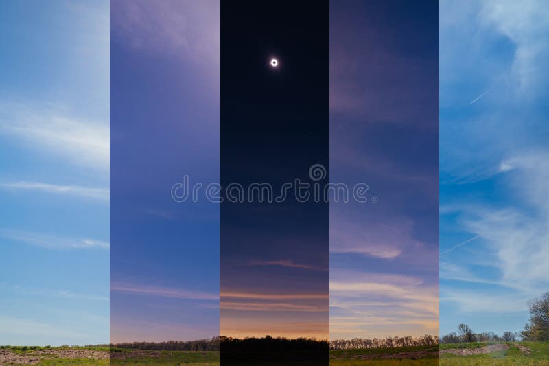 Total Solar Eclipse Wide Angle Full Event Time Lapse - Photo Merge ...