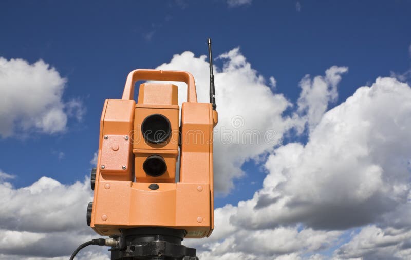 Total station stock image. Image of tripod, surveying - 6767181