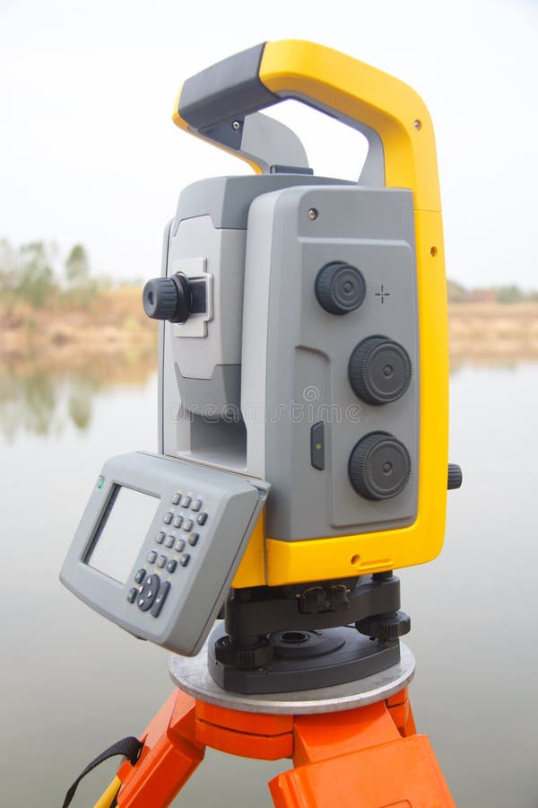 The total station stock photo. Image of laser, topography - 31179522