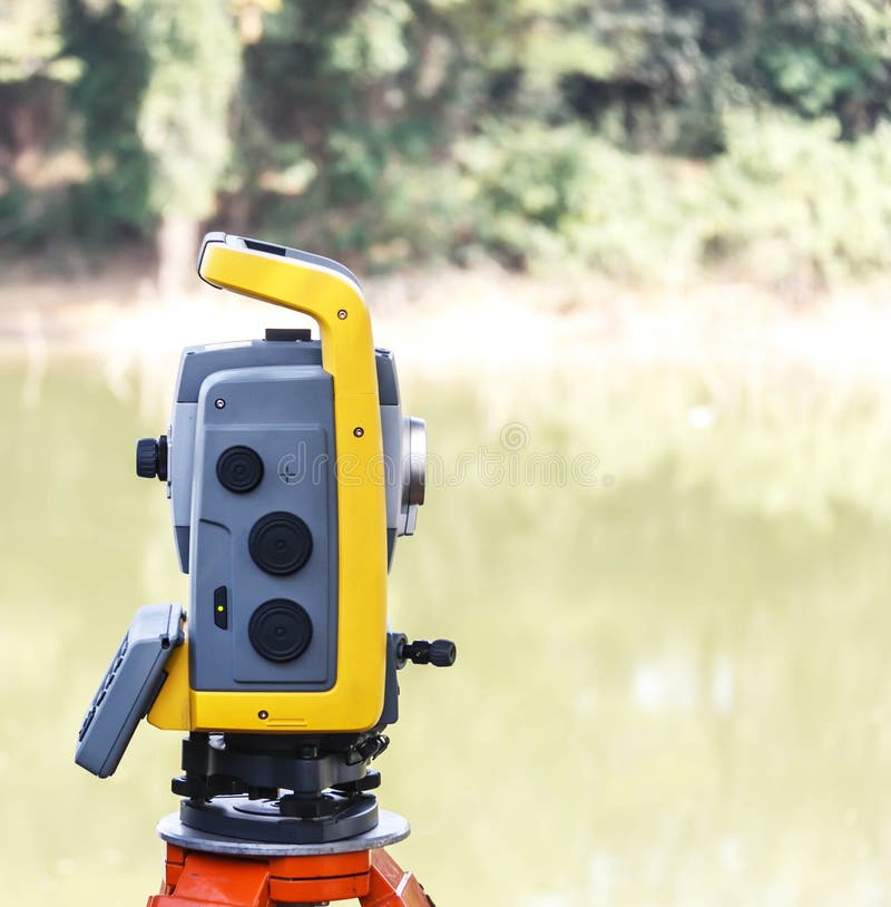 The Total Station. the Geodetic and Topography Measuring Tool. Stock ...