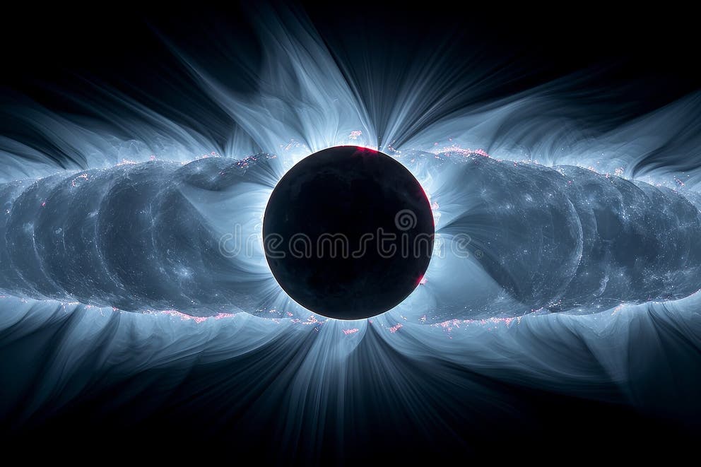 Total Sun Solar Eclipse Illustration Generative AI Stock Illustration ...