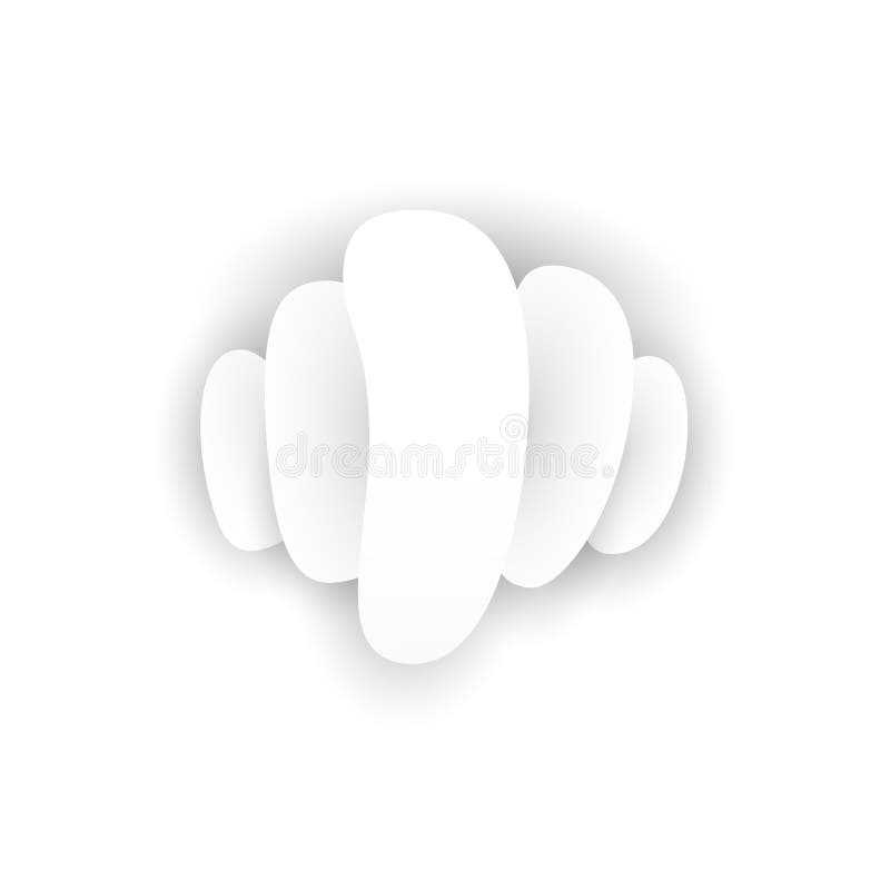 Total White Abstract Smooth Figures with Shadows Stock Illustration ...