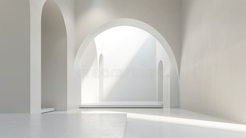 Total White Project Draft, Classic Metaphysics Surreal Interior Design ...