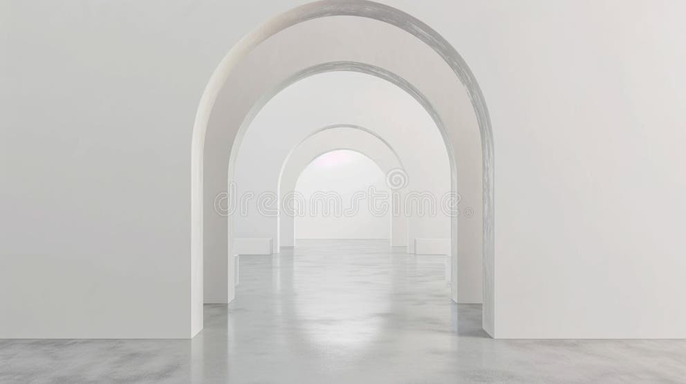 Total White Project Draft, Classic Metaphysics Surreal Interior Design ...