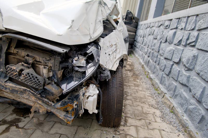 Totaled Car Wreck editorial photo. Image of collision - 328573821