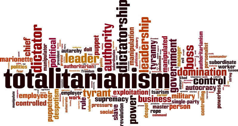 Totalitarianism word cloud stock vector. Illustration of autocrat ...