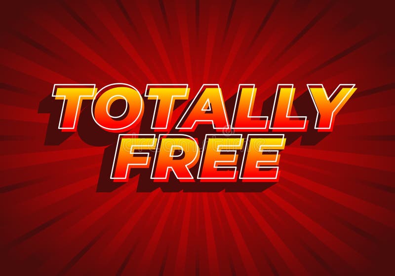 Totally Free. Text Effect for Promotion Product, for Digital or Print ...