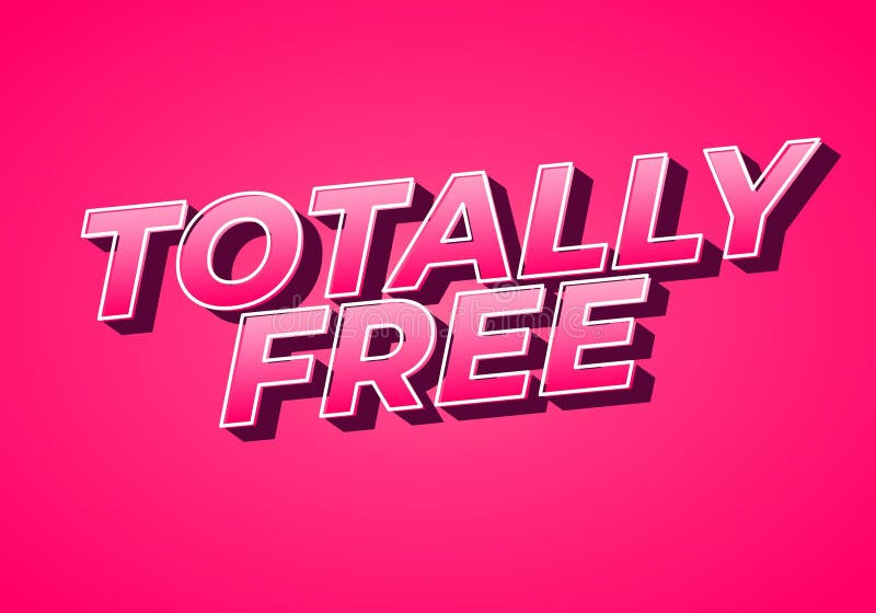 Totally Free. Text Effect for Promotion Product, for Digital or Print ...