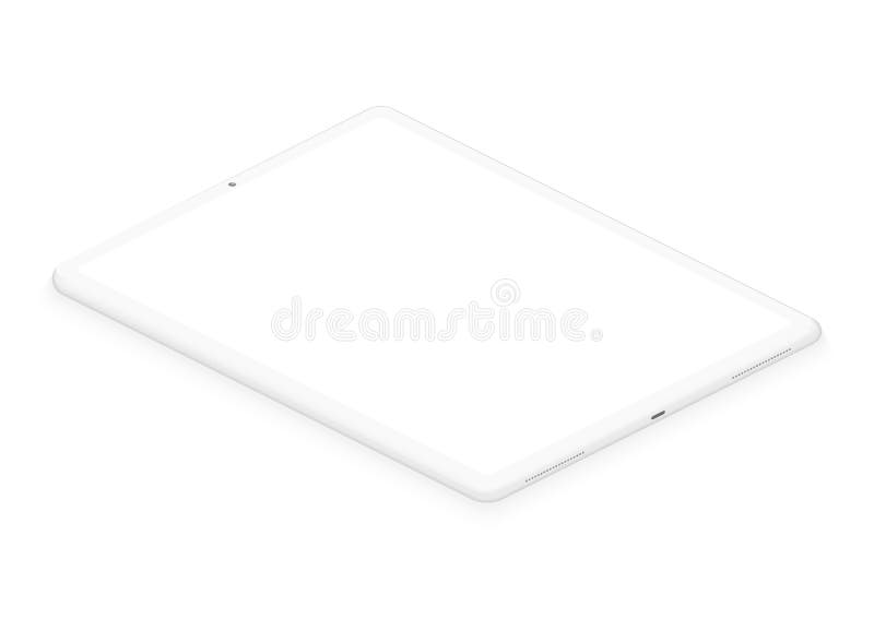 Isometric White Vector Smartphone. 3d Realistic Empty Screen Phone ...