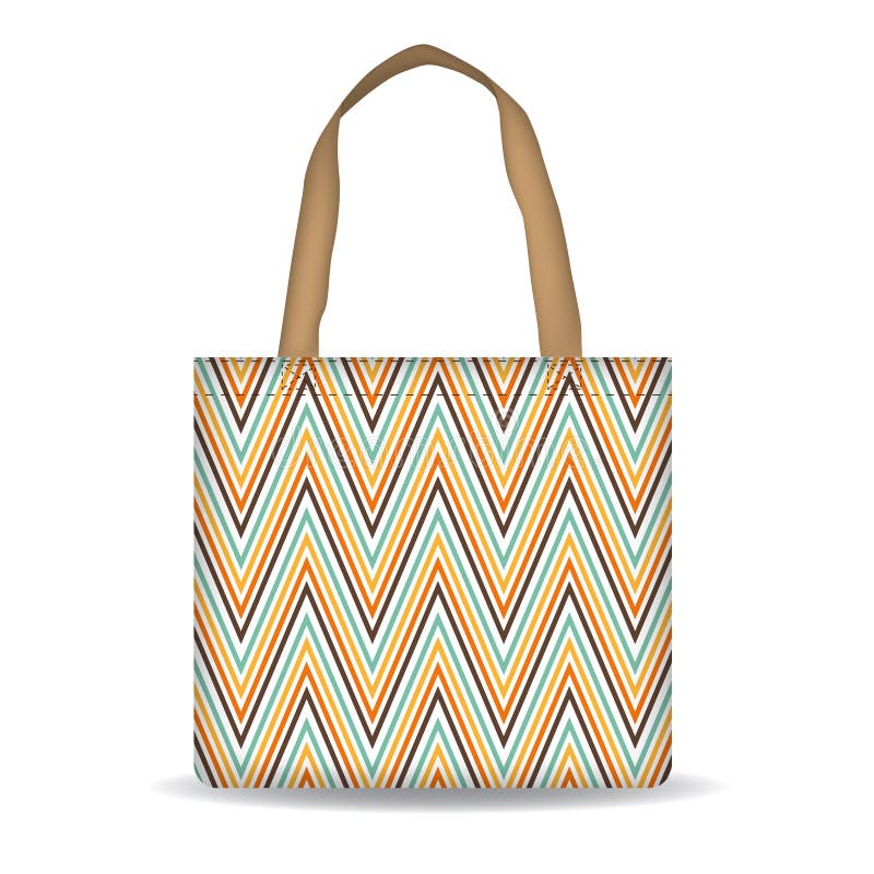 Tote Bag Design. Eco Fabric Cloth Bag Tote. Vector. Stock Vector ...