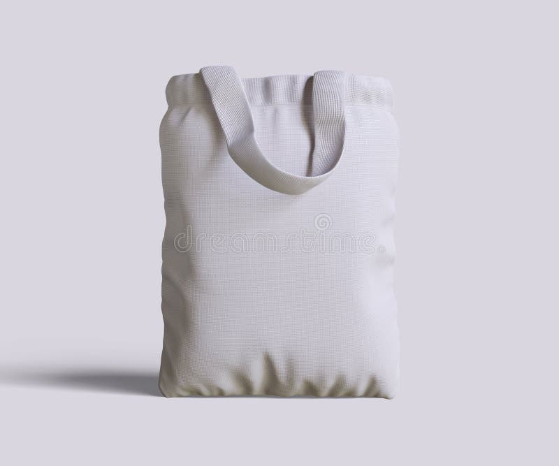 Tote Bag White Color and Realistic Texture Rendering 3D Stock ...