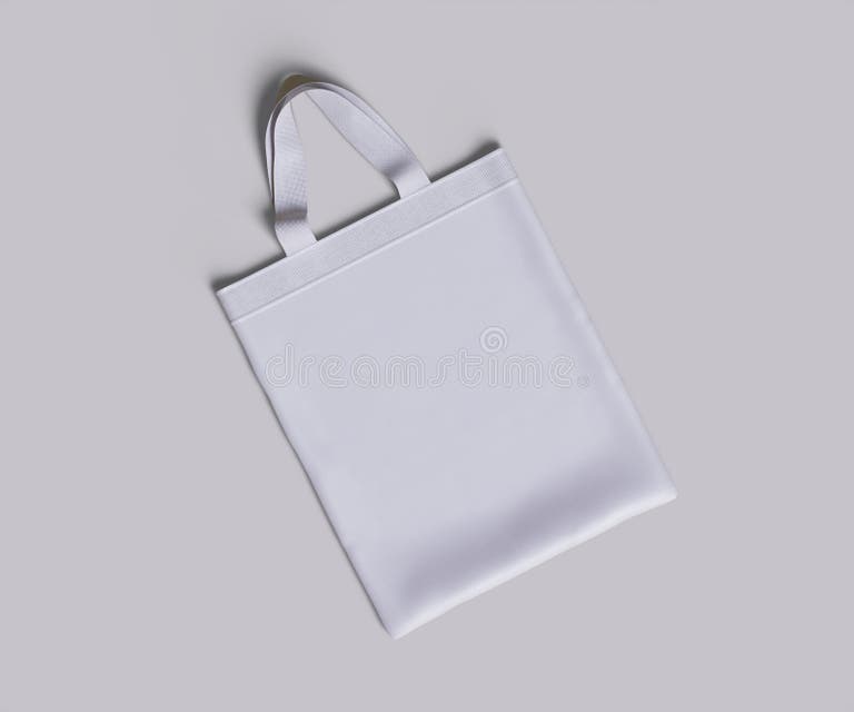 Tote Bag White Color and Realistic Texture Rendering 3D Stock ...
