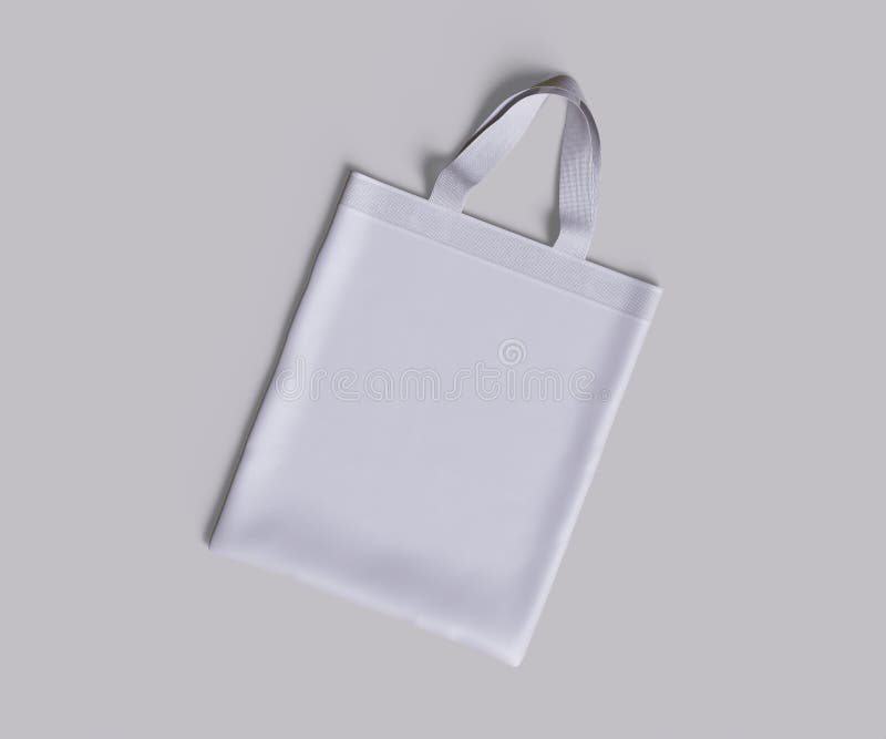 Tote Bag White Color and Realistic Texture Rendering 3D Stock ...