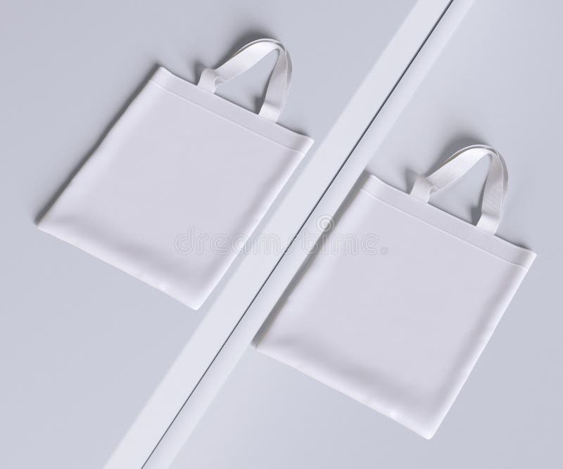 Tote Bag White Color and Realistic Texture Rendering 3D Stock ...
