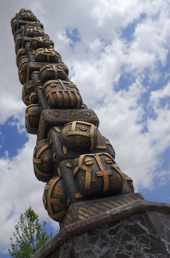 Totem stock image. Image of square, part, pole, modern - 5294425