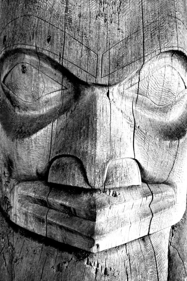 Totem Face stock image. Image of wood, located, alaska - 59614351