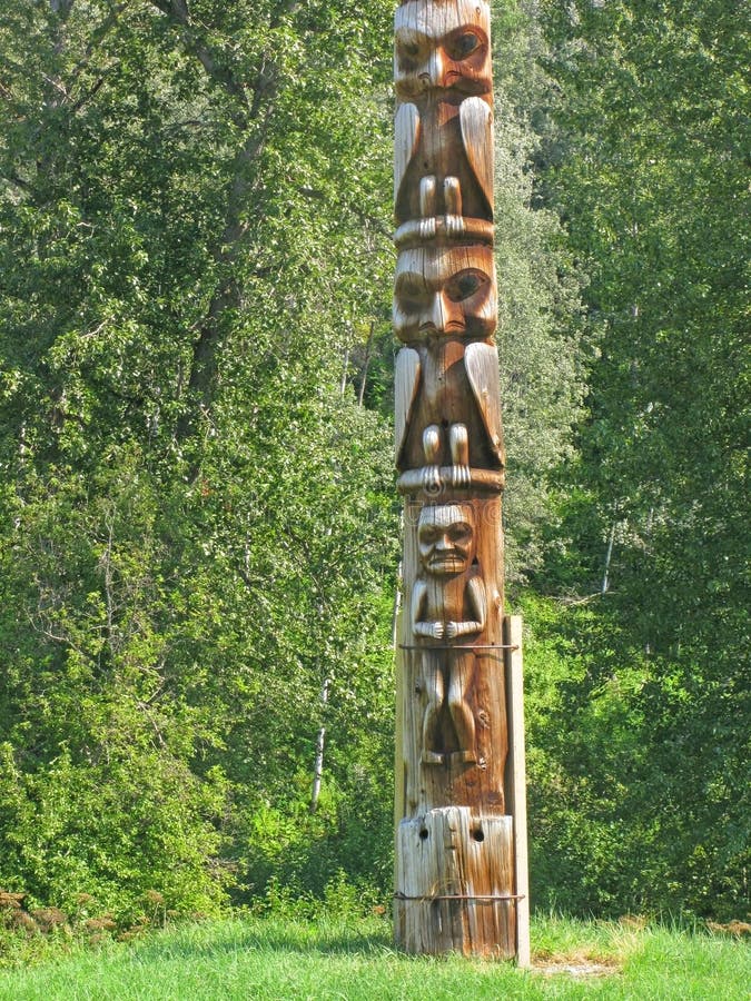 Totem Pole Carvings stock photo. Image of animal, status - 28799214