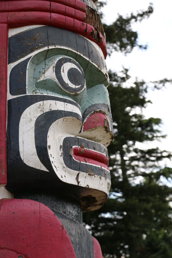 Weathered totem pole stock photo. Image of native, historical - 24607608