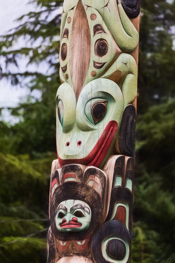 Totem Pole editorial photo. Image of symbols, park, horizontal - 75983886