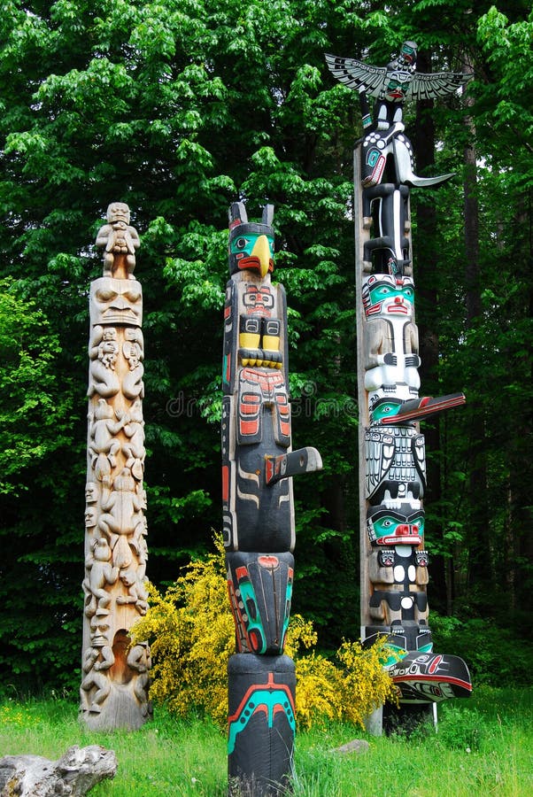 Totem poles stock photo. Image of ceremony, americans - 5356938