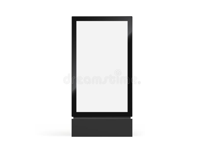 Totem Sign Mockup, Vector Lightbox or Vertical City Format Billboard ...