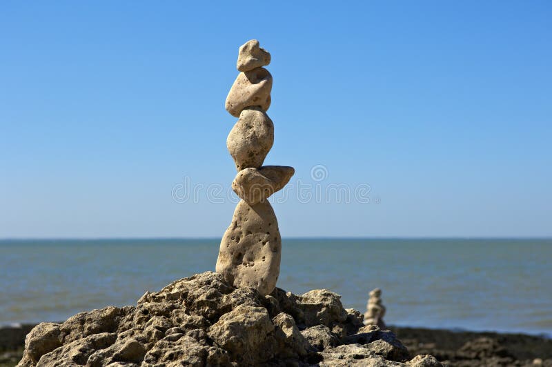 Totem of zen stones stock image. Image of relax, feng - 26204069