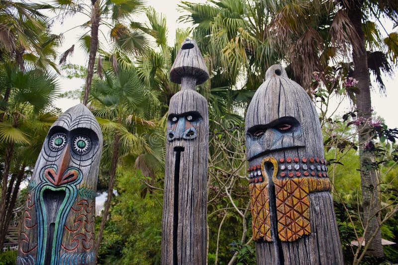 Totems stock image. Image of painted, figurine, authentic - 4982403