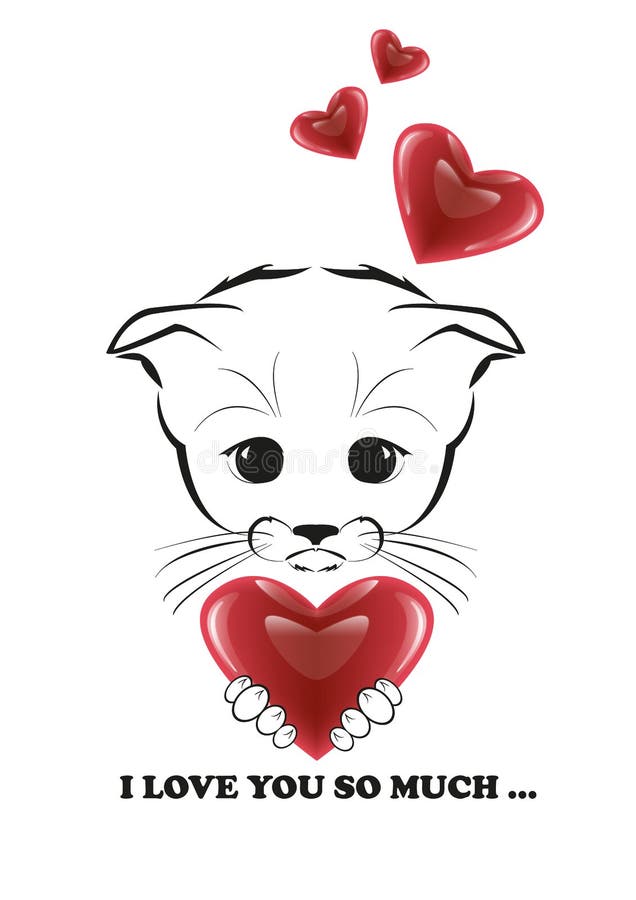 Totono y corazón hermoso stock de ilustración. Ilustración de bosquejo ...