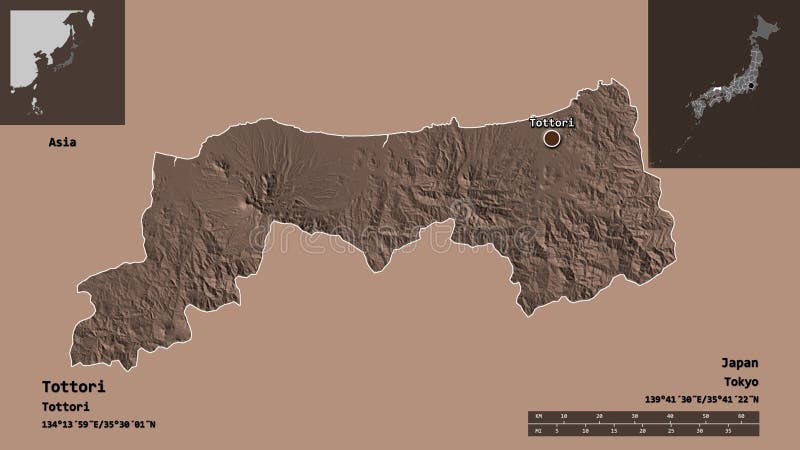 Tottori, Prefecture of Japan,. Previews. Administrative Stock ...