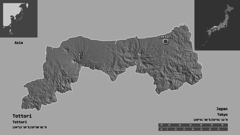 Tottori, Prefecture of Japan,. Previews. Bilevel Stock Illustration ...