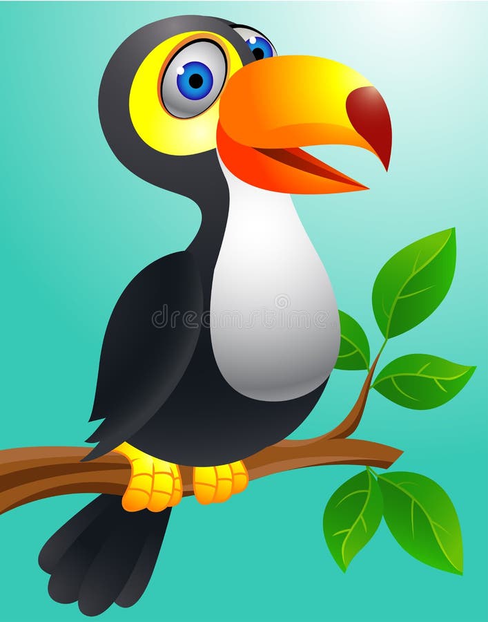 Cute toucan bird cartoon stock vector. Illustration of happy - 33238214