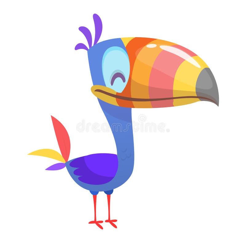 Funny Toucan Cartoon. Vector Bird Illustration Stock Vector ...