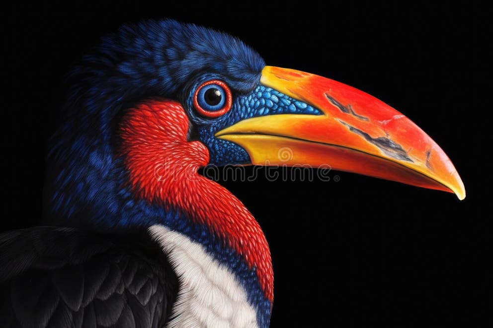 A Toucan with Its Vibrant Beak Open, Mid-call Stock Photo - Image of ...