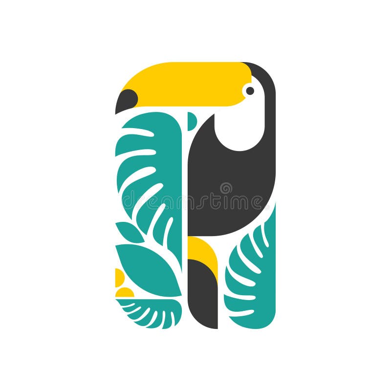Toucan Tropical Bird Symbol Icon Stock Illustration - Illustration of ...