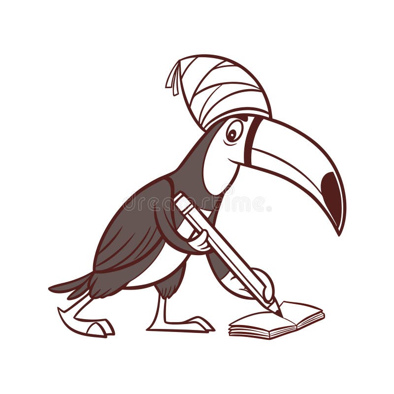 Toucans Faint Writing Experience Stock Image - Illustration of cheeky ...