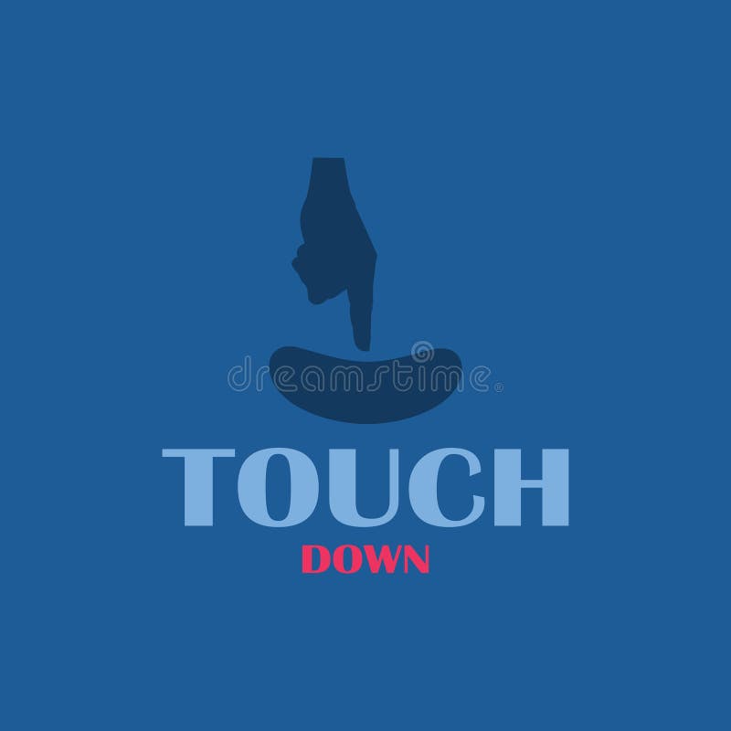 Touch Down Logo Design, Touch Down Logo Icon Stock Vector ...