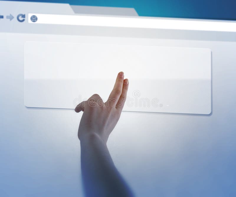 Touch the Button stock image. Image of science, click - 30062365