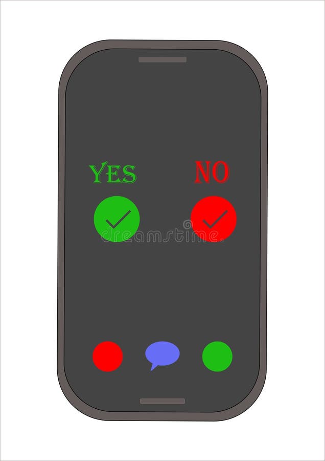 Touch Buttons Confirm the Action on the Smartphone Stock Illustration ...