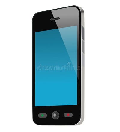 Touch cell phone stock vector. Illustration of connection - 17436671