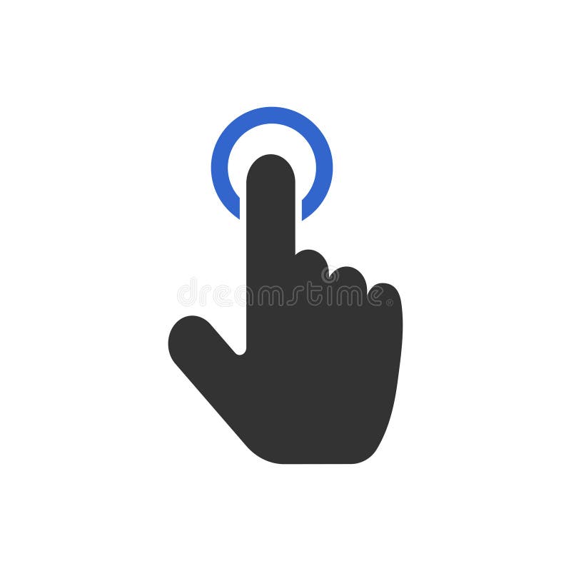 Touch, click icon design stock vector. Illustration of arrow - 222784051