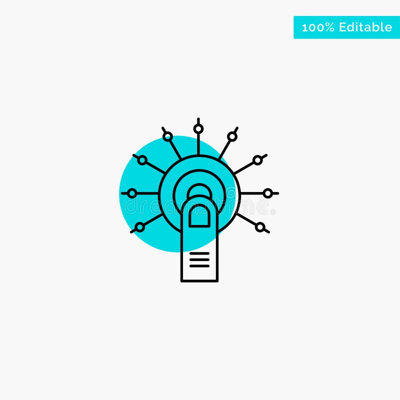 Touch, Click, Ok, Done, Touch Here Turquoise Highlight Circle Point ...