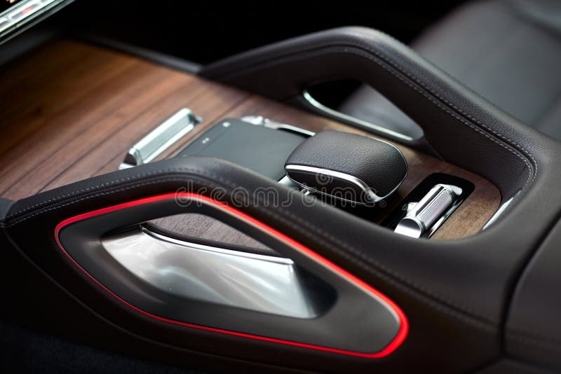 Touch Control Panel for Multimedia System in a Modern Car Editorial ...