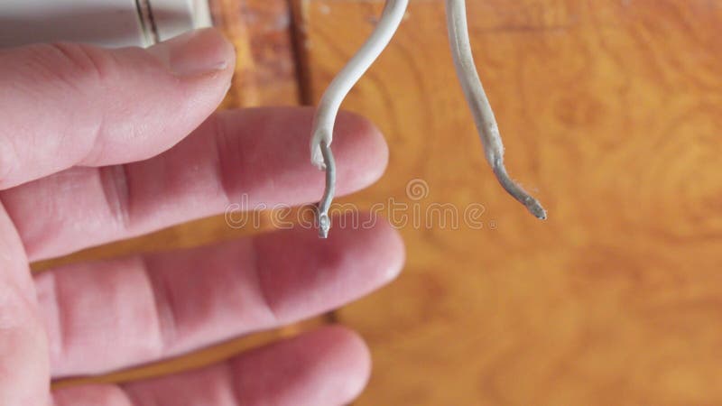 Touch Electrical Wires without Insulation with Your Hands. Electric ...