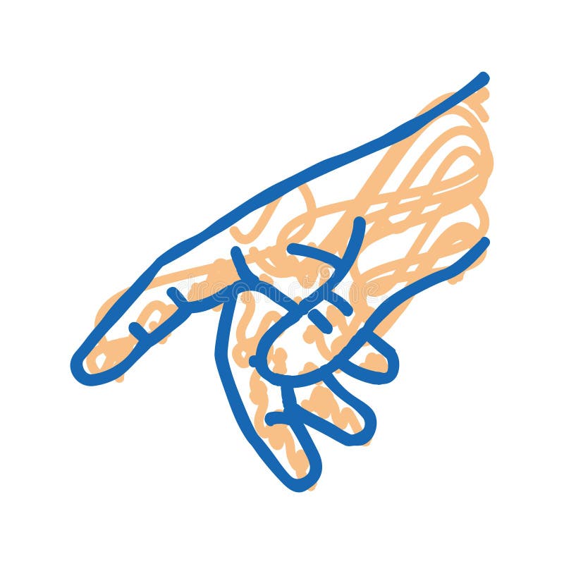 Touch with Finger Icon Doodle Illustration Stock Illustration ...