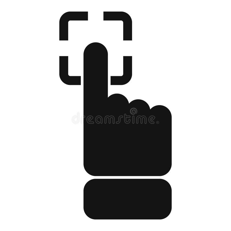 Touch Finger Support Icon Simple Vector. Recognition Voice Stock Vector ...