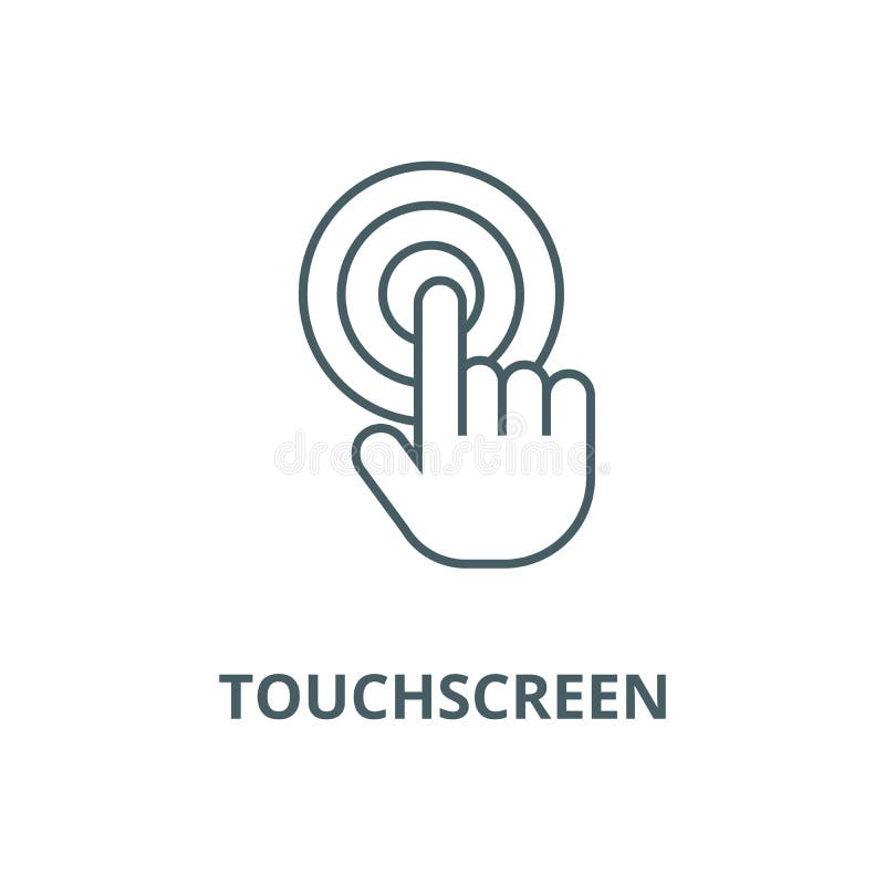 Touch by Finger,touchscreen Vector Line Icon, Linear Concept, Outline ... Touch by Finger,touchscreen Vector Line Icon, Linear Concept, Outline ...